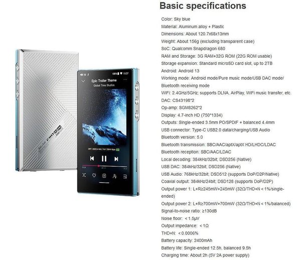 FiiO Portable Devices – Hi-Res Audio Players & DACs